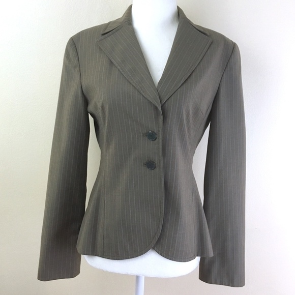 Allen by ABS | Jackets & Coats | Allen By Abs Womens Olive Stripe Print ...